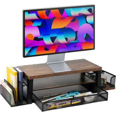 gianotter 2-Tier Metal Monitor Stand Riser, Office Desk Storage ...