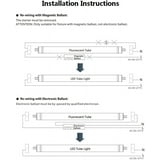 5000k 8ft Led Light Tube Single Pin T8 V Shape 65W Dual-Ended Power ...