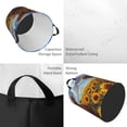 Cloud Sky Sunflower Cow Laundry Basket with Handles - Freestanding ...