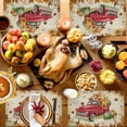 Fall Placemat Red Truck Thanksgiving Placemats for Dining Table Orange ...