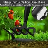 LCOKEIY Stirrup Hoe and Cultivator with Adjustable Handle 32-62inch ...