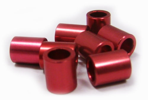 Inline Axle ALUMINUM SPACER 8-Pack RED MICRO Spacers for 8mm Axles 688 ...
