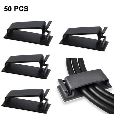 Cable clips, cable holders Adhesive cable clamps Secured base Self ...