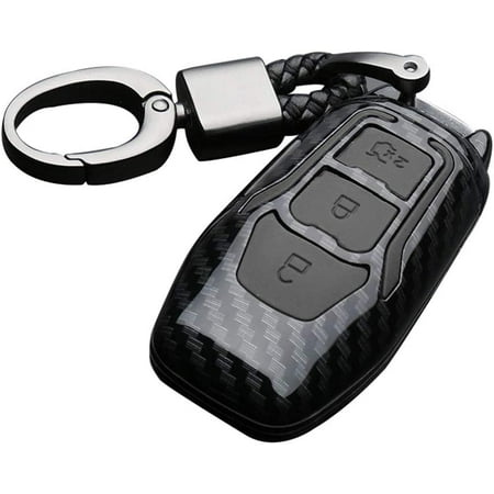 ABS carbon fibre housing for Ford (carbon + black) + silicone car key ...