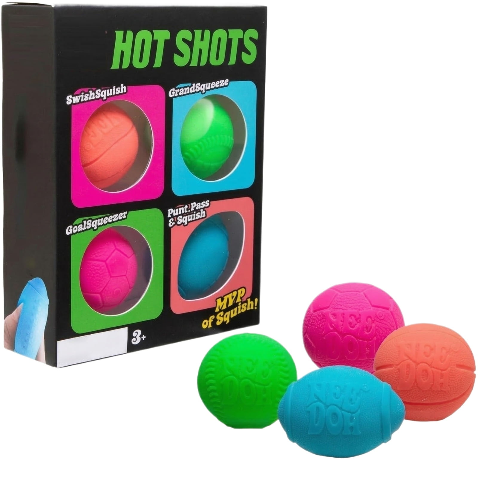 Click here for Rqyqte Hot Shot Teenie  4-Pack Sensory Squeeze Bal... prices