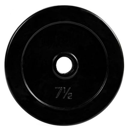 CAP Barbell Black Rubber Coated Standard 1-Inch Weights Single 7.5 ...