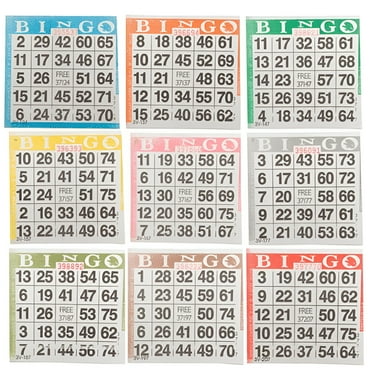 American Games Bulk Bingo Paper Game Cards - 4 Cards, 6 Sheets, 125 ...