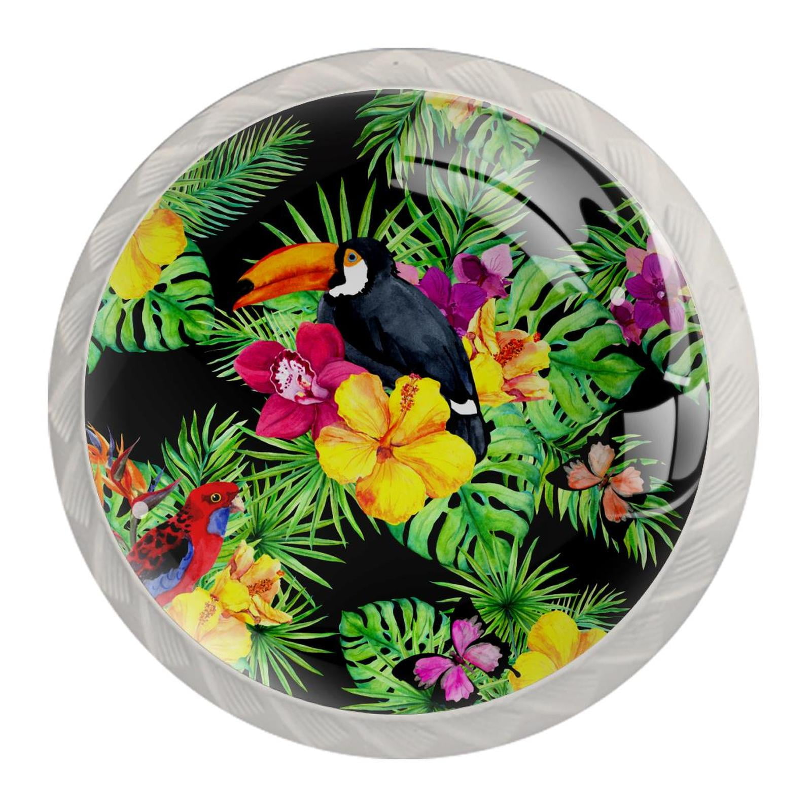 4 Pcs Exotic Island Tropical Knobs for Kitchen Cabinet Cupboard Dresser ...