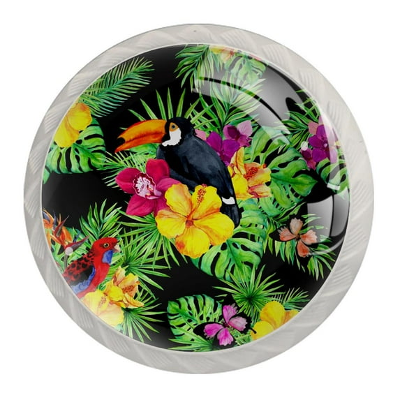 4 Pcs Exotic Island Tropical Knobs for Kitchen Cabinet Cupboard Dresser ...