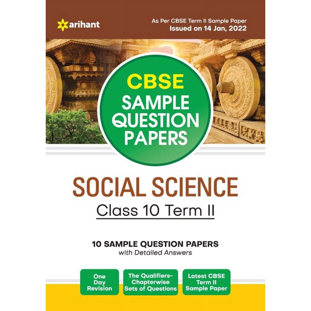 Arihant Cbse Term 2 Social Science Class 10 Sample Question Papers (As ...
