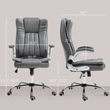 HOMCOM Executive Office Chair, Microfiber High Back Computer Desk Chair ...