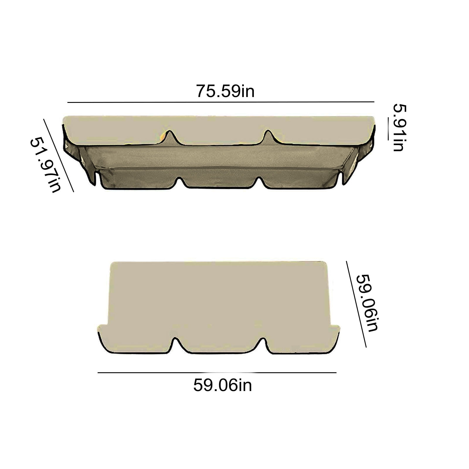 Click here for Egnmcr Oxford Cloth Canopy  Garden Seat Replacemen... prices