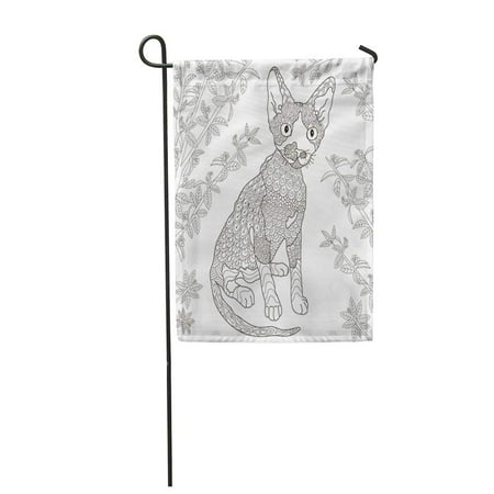 JSDART Zentangle Devon Rex Cat for Coloring Page Anti Stress Garden ...
