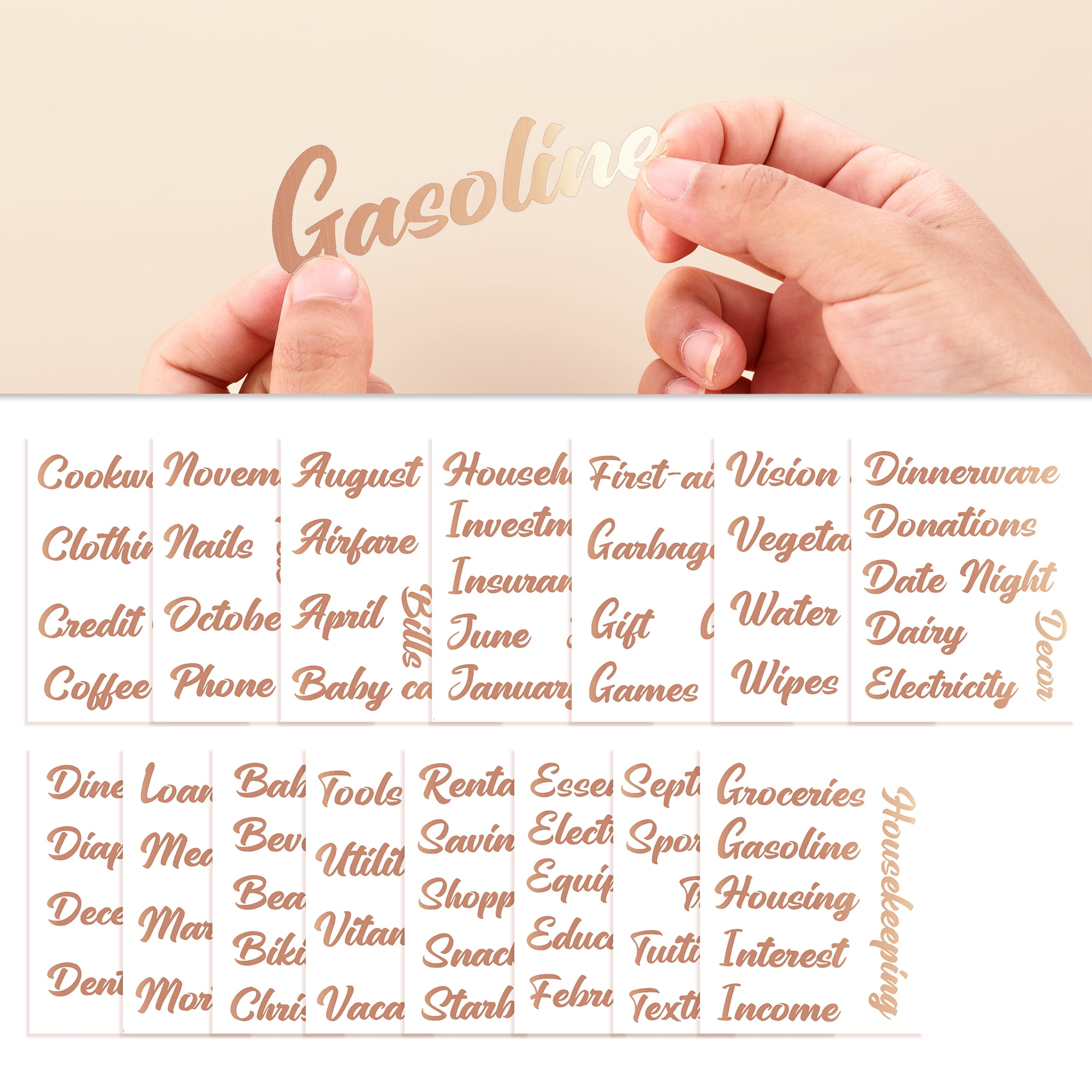 SKYDUE Budget Binder Labels , 15 Pieces Cash Envelope Stickers - Budget ...