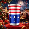20 Pack 250th Anniversary Patriotic Aluminum Party Cups Reusable ...