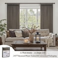 Extra Wide 70 Inch Natural Linen Double Layer Curtains 96 Inches Long ...