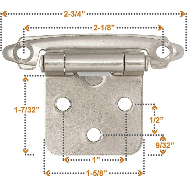 Brushed Nickel Flush Mount Cabinet Hinges | Cabinets Matttroy