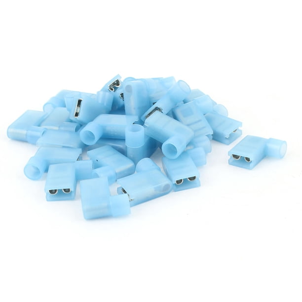 30pcs 90 Degree Nylon Insulated Female Push On Wire Terminal Connector ...