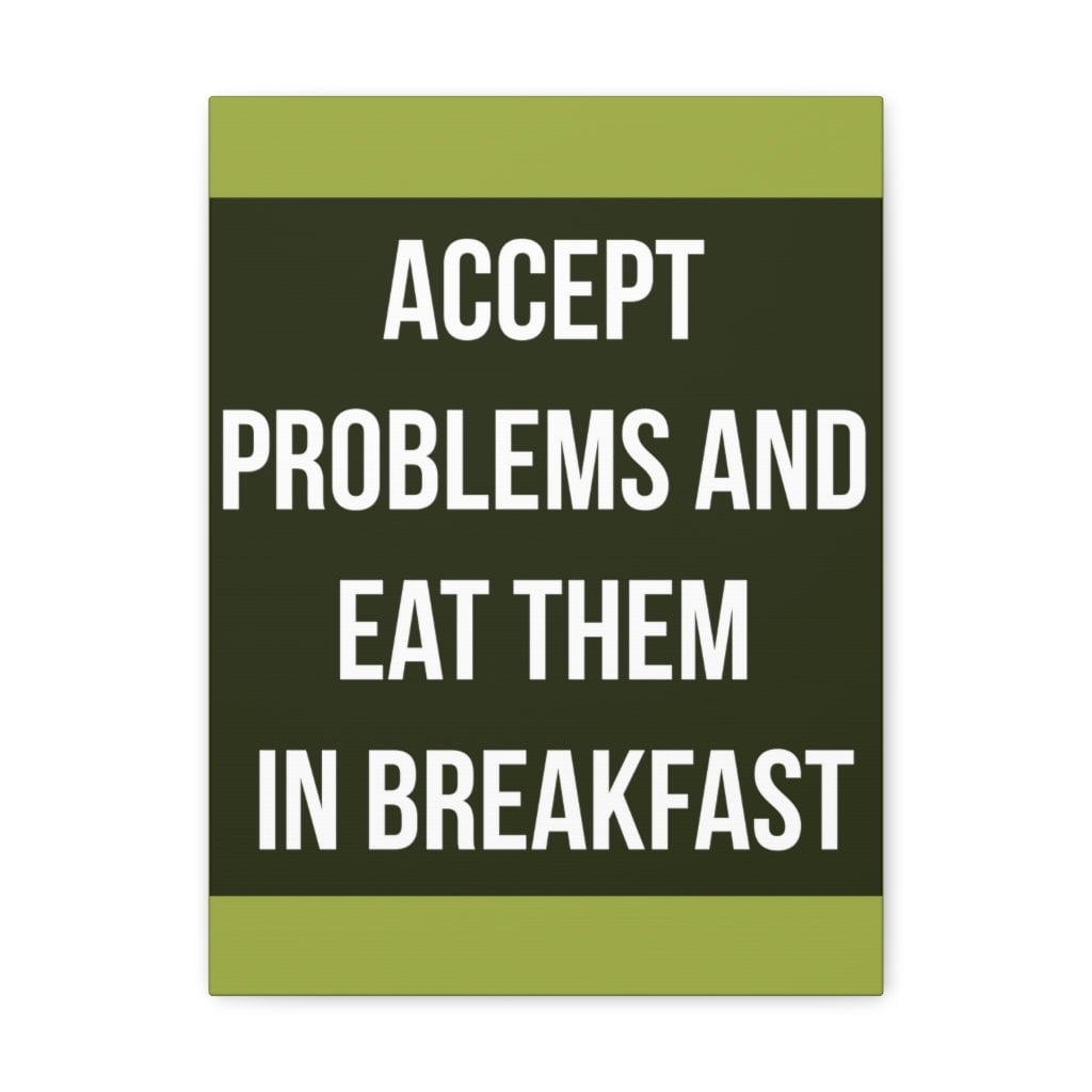 Inspirational Wall Art Accept Problems Motivation Wall Decor for Home ...