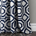 Lush Decor Octagon Blocks Room Darkening 84" x 52" Geometric Navy 3 ...