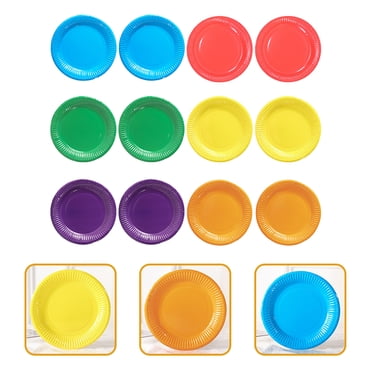JAM Paper 3 Compartment Divided Plastic Plates, 20 per Pack, Yellow ...