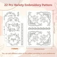 1set 4 Sheets 11.6x8.2 Inch Stick and Stitch Embroidery Patterns Non ...