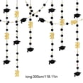 118.11in Graduation Swirl Garland Decorations Mortarboard Star Hanging ...