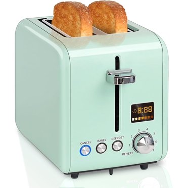 Dash Rise Electric 2-Slice Wide Mouth Toaster with Clear View Window ...