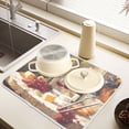 Dish Drying Mat for Kitchen Counter 18x24 A Sumptuous Meal Absorbent ...