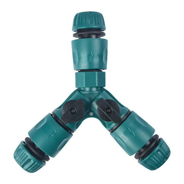 Water Pipe 3 Way Hose Splitter INLINE & 2 ON/OFF Taps 3 Female Hose ...