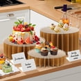 Buffet Risers Food for Table Acrylic Display Stands Tall Cake Cylinder ...