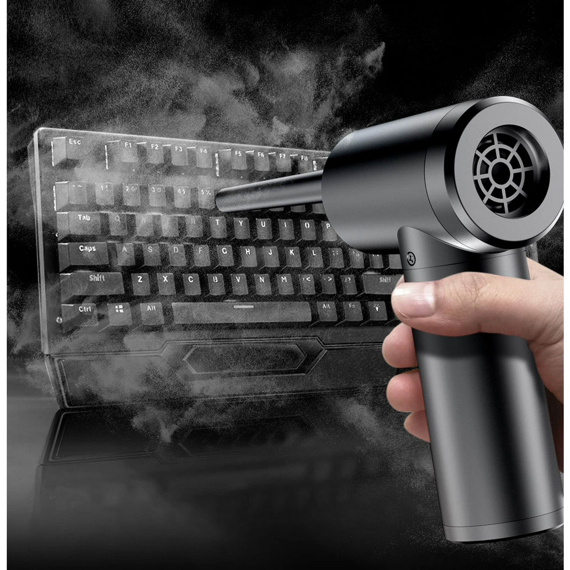 Air Duster Portable Air Blower for Computer with 50000 RPM Improved Motor Electric Compressed Air Duster for Keyboard Laptop PC Camera Cleaning