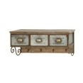 DecMode Indoor Brown Wood Farmhouse Wall Shelf - Walmart.com DecMode Indoor Brown Wood Farmhouse Wall Shelf - Walmart.com