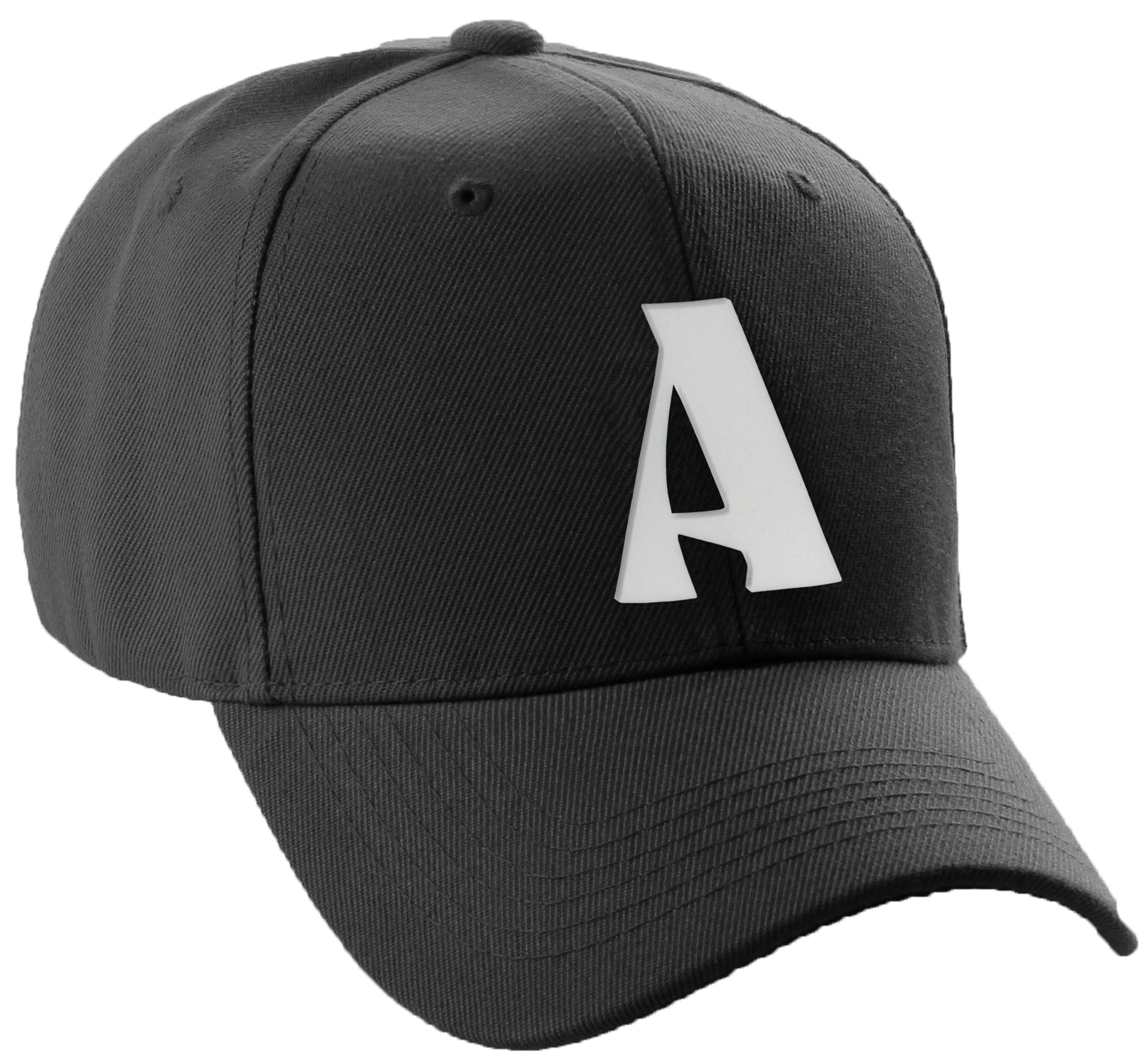 Daxton Structured Curve Visor Bill Baseball Hat 3D Capital Alphabet ...