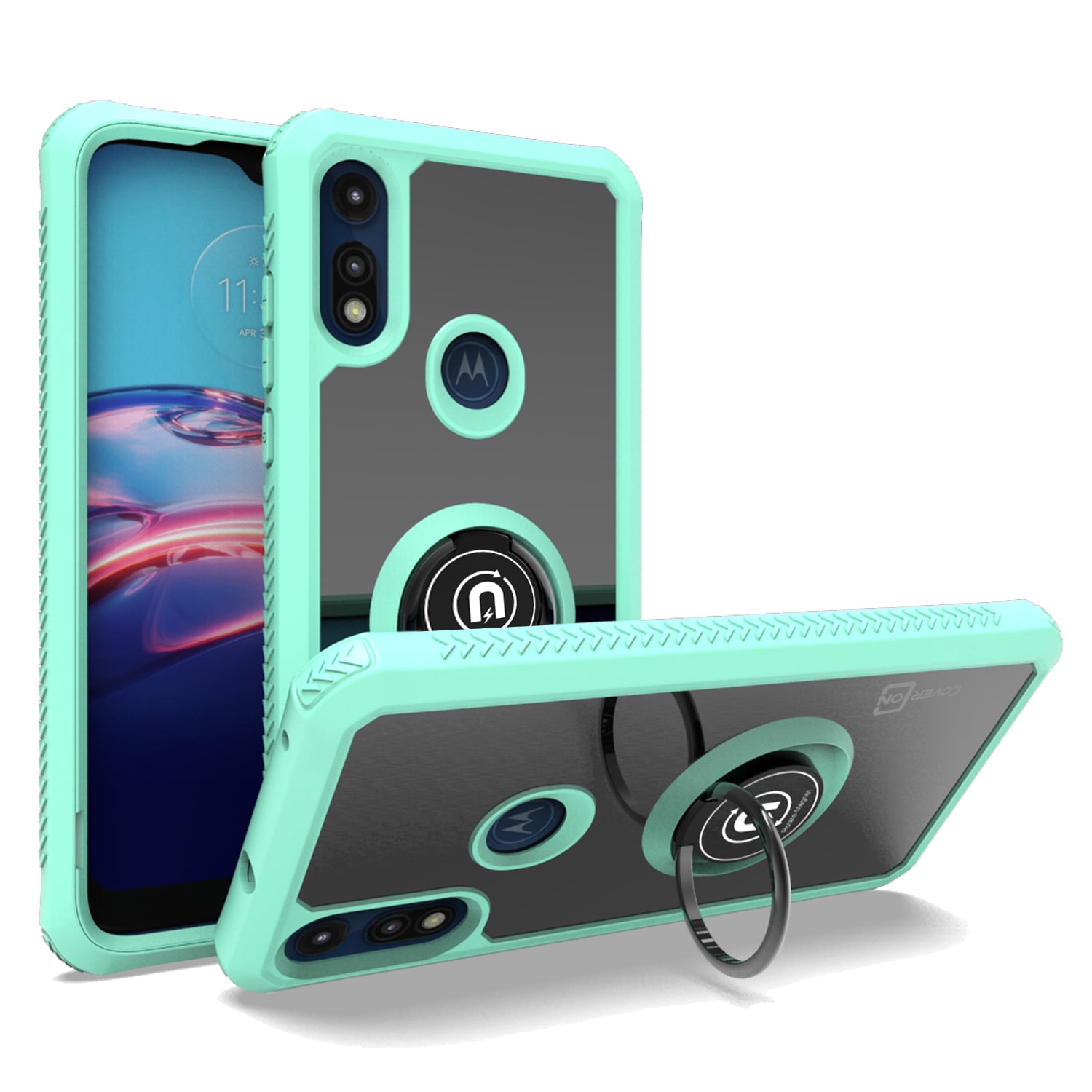 CoverON Motorola Moto E (2020) Case with Magnetic Car Mount Compatible ...