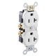Leviton CR20-W 20-Amp, 125-Volt, Narrow Body Duplex Receptacle ...