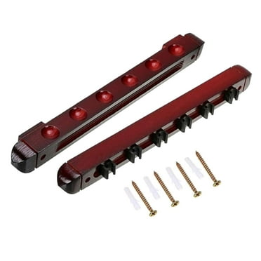 Miumaeov 6 Sticks Pool Wall Mounted Rack Billiard Cue Holder Horizontal ...
