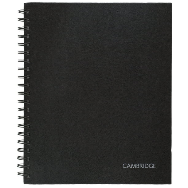 Cambridge Limited Hardcover Business Writing Notebook, 8" x 11", Black ...