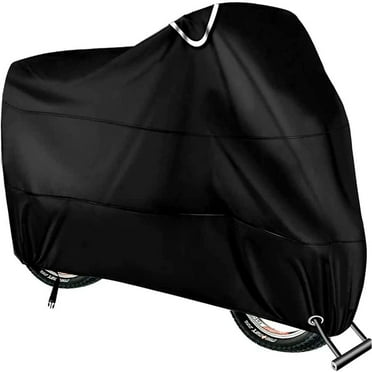TSV Outdoor Bike Cover, Bicycle Waterproof Cover with Lock Holes, Black ...