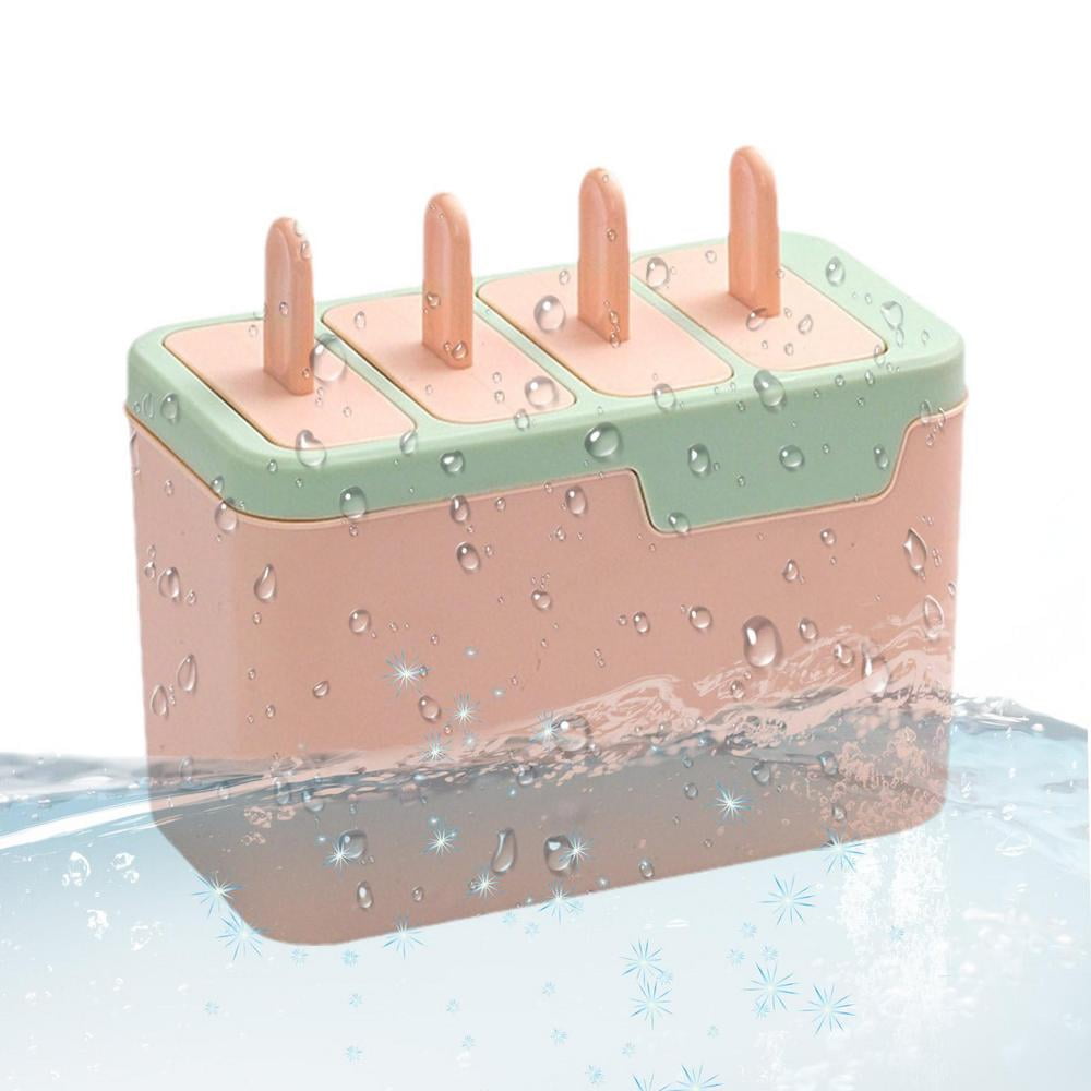 Tohuu sicles Molds Reusable 4-grid Ice Mold Easy Release Ice Cream Mold ...