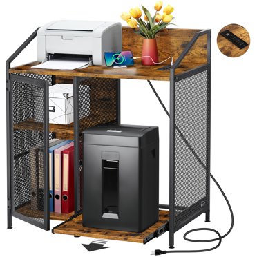 Natwind 3-Tier Home Office Printer Stand File Storage Rack with Anti ...