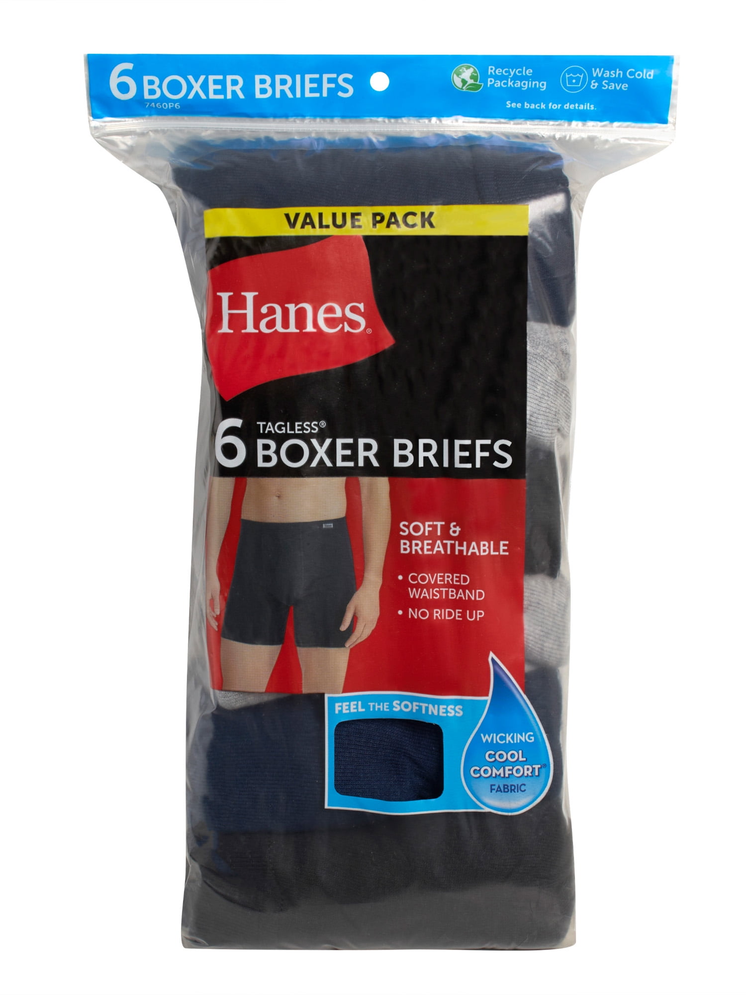 Hanes Men's Value Pack Covered Waistband Boxer Briefs, 6 Pack Best Deals and Price History at ...