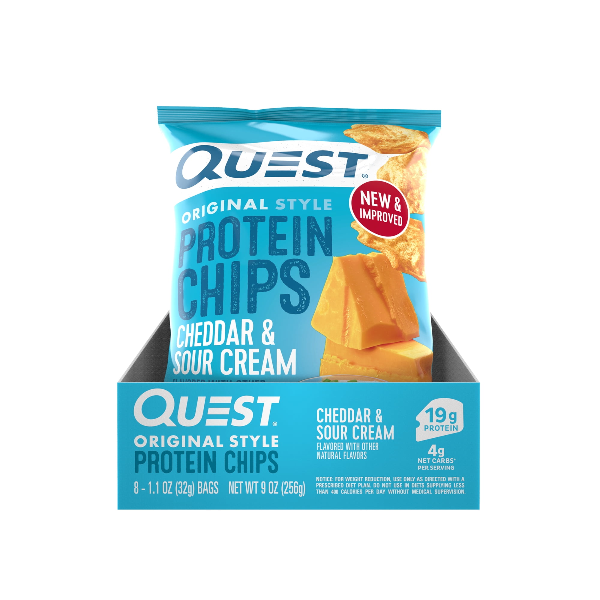 Quest Protein Chips Cheddar & Sour Cream 8PK - Walmart.com