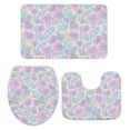 Abstract Tie Dye Art Bathroom Rugs Set Pink Teal Green Yellow Gradient ...