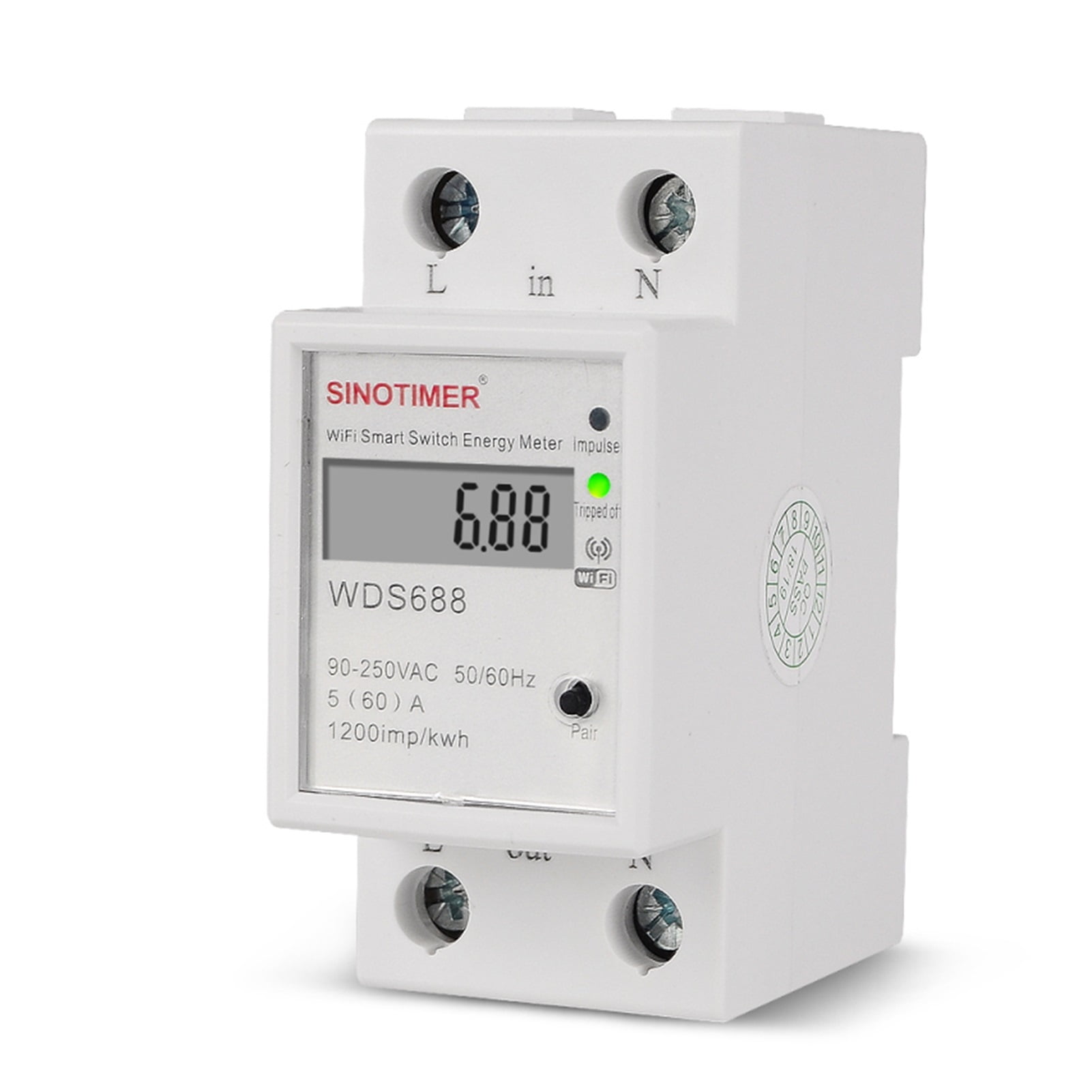 Smart Life Tuya Power Meter Wifi WDS688 Din Rail Single-phase Smart ...