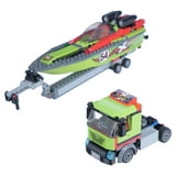 LEGO City Race Boat Transporter 60254 with Truck Transport Road ...