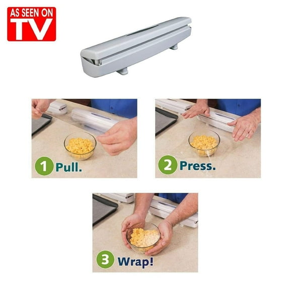 Plastic Wrap Dispenser With Cutter