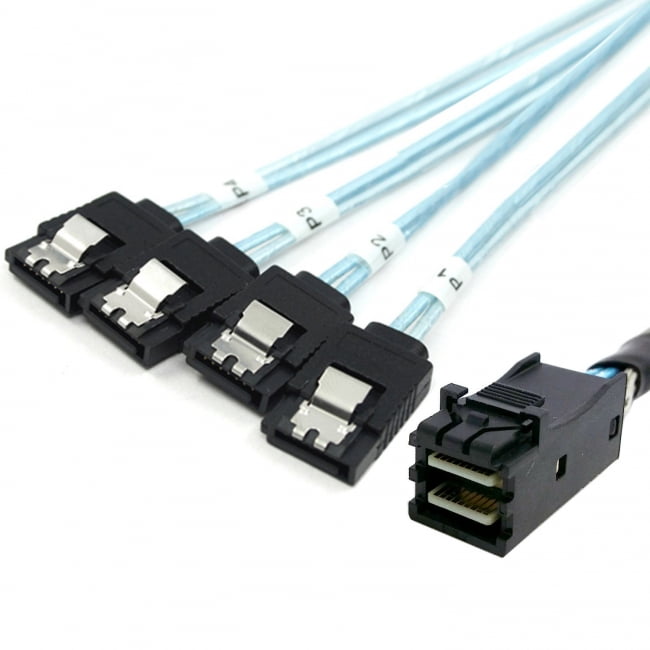 Xiwai Internal Mini SAS HD SFF-8643 Host to 4 SATA 7pin Target Hard ...