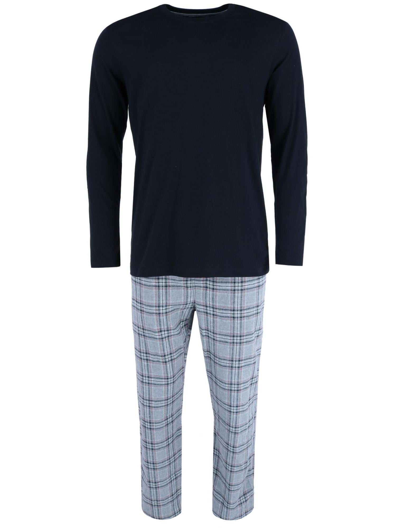 Hanes Cotton Long Sleeve Shirt and Flannel Pajama Pants (Men) - Walmart.com