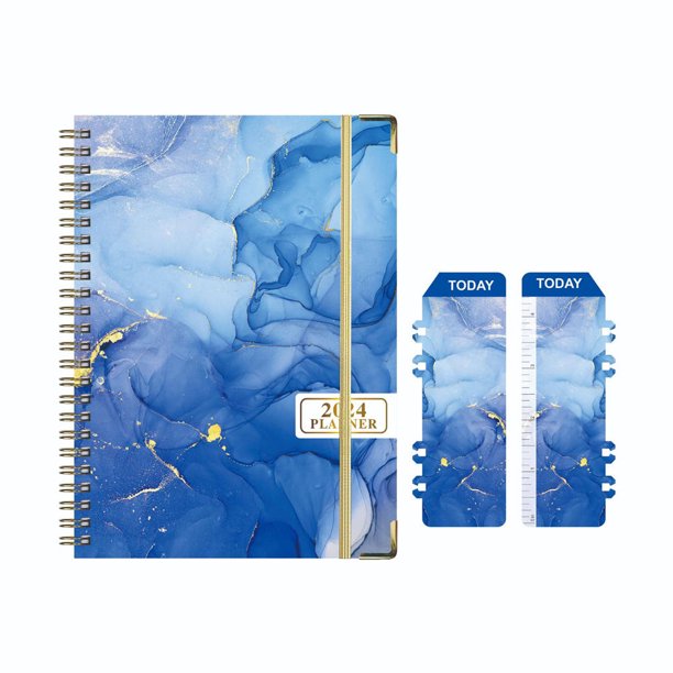 Daily Calendar Planner Notebook 2024 Weekly Monthly Office Agenda ...